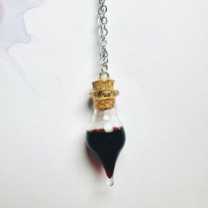 Hand Crafted | Jewelry | Handmade Glass Blood Vile Resin Necklace ...